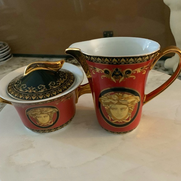 Versace Home | Dining | Versace Creamer And Sugar Set Rosenthal Medusa ...